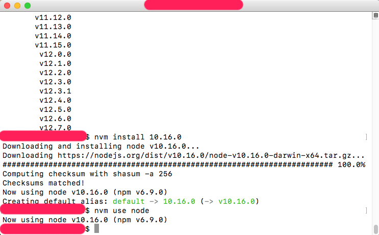 OS X nvm node.js版本管理工具快速安装和使用教程-srcmini